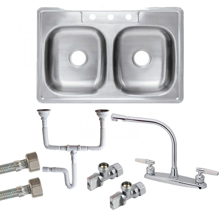 Fregadero de Empotrar Acero Inoxidable Negro Mate 75 x 46 x 23 cm con ...