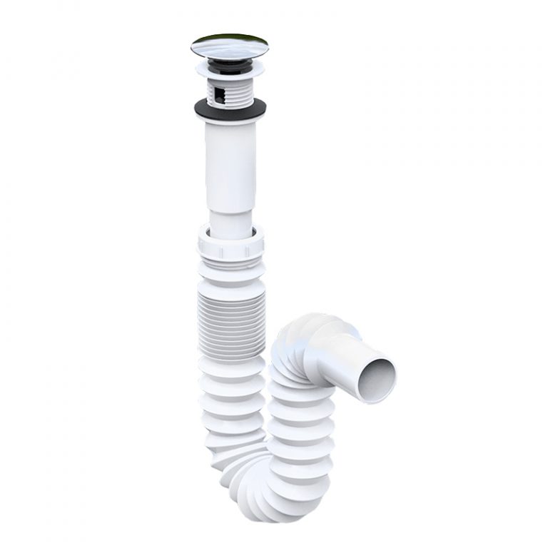 Cespol de Bote para Lavabo Incluye Contra de Push con Rebosadero 2218A ...