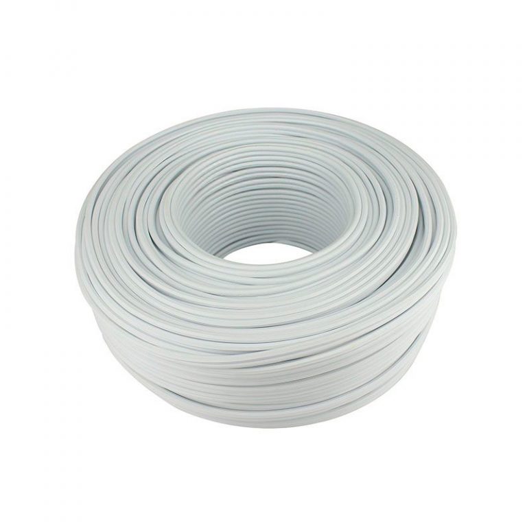 Cable Dúplex de Alucobre Calibre 14 Rollo de 100 Metros Blanco Keer ...