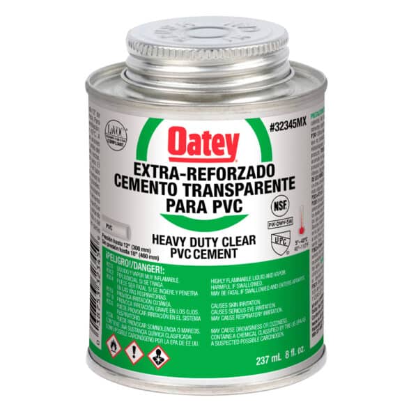 Cemento Transparente para PVC Extra Reforzado Oatey 237ml (8 Oz ...